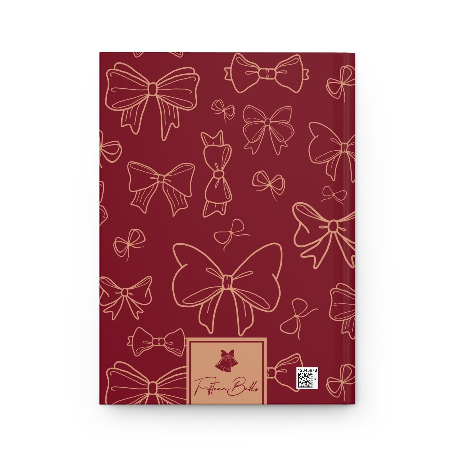 Red and Yellow Bow Notebook, Bow Pattern, Book Lover, Bow Journal ...