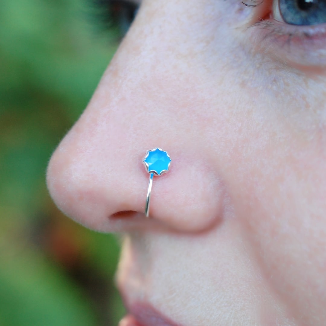 Silver Nose Ring Hoop - Turn Your Nose Stud Into a Nose Ring W/ This ...