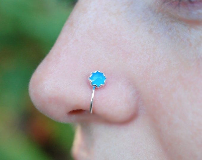 Silver Nose Ring Hoop Turn Your Nose Stud Into a Nose Ring W/ This ...