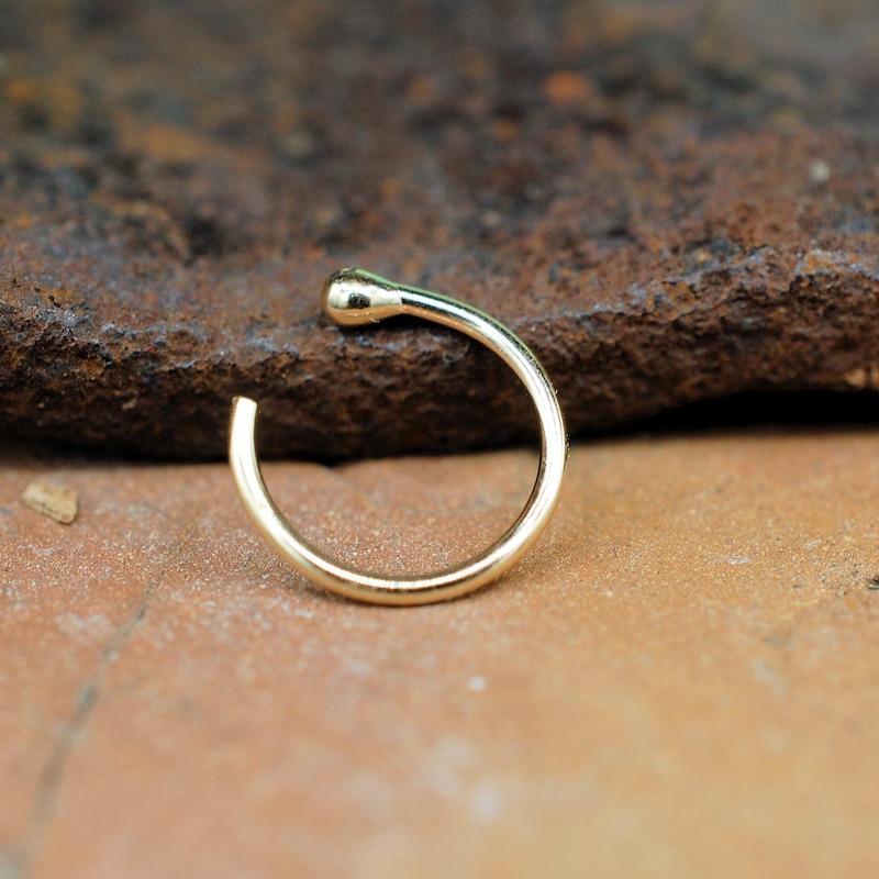 Solid Gold Nose Ring - Etsy