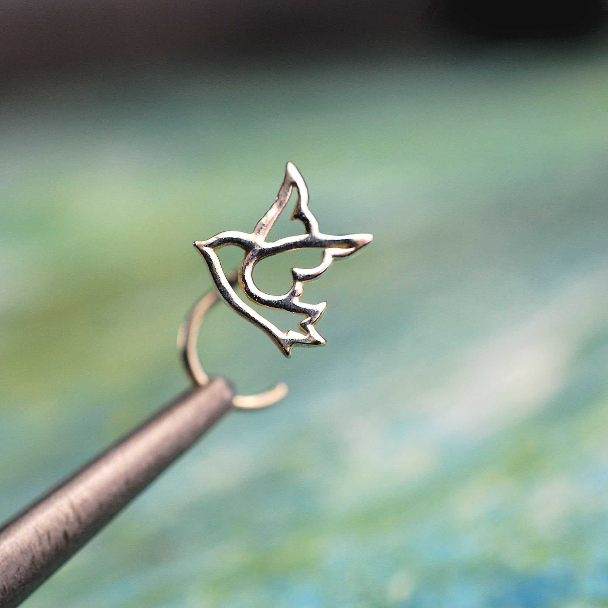 Peace Dove Nose Stud Bird Nose Ring Animal Nose Stud Big - Etsy Australia