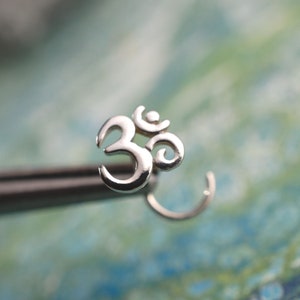 Ohm Nose Stud * Ohm Nose Ring * Yoga Nose Jewelry * Meditation Nose ...