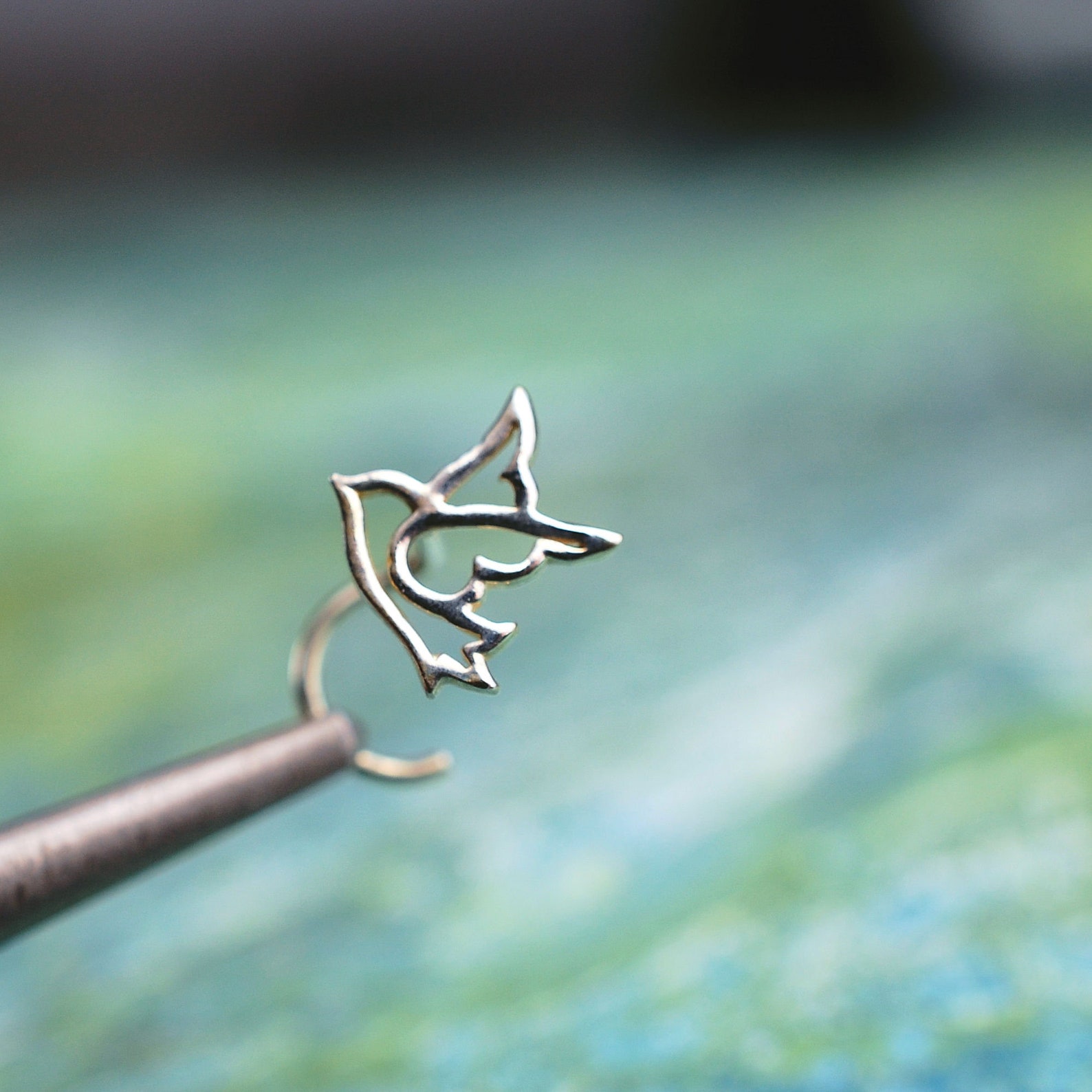 Peace Dove Nose Stud Bird Nose Ring Animal Nose Stud Big - Etsy Australia