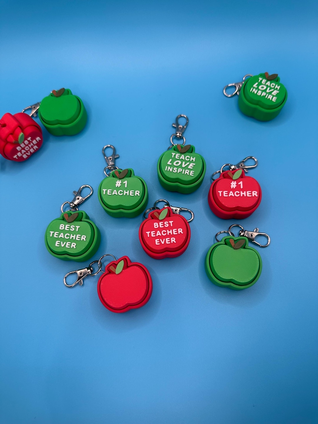 Teacher Appreciation Apple Fidgets - Sensory Keychains - ADHD, Stress ...