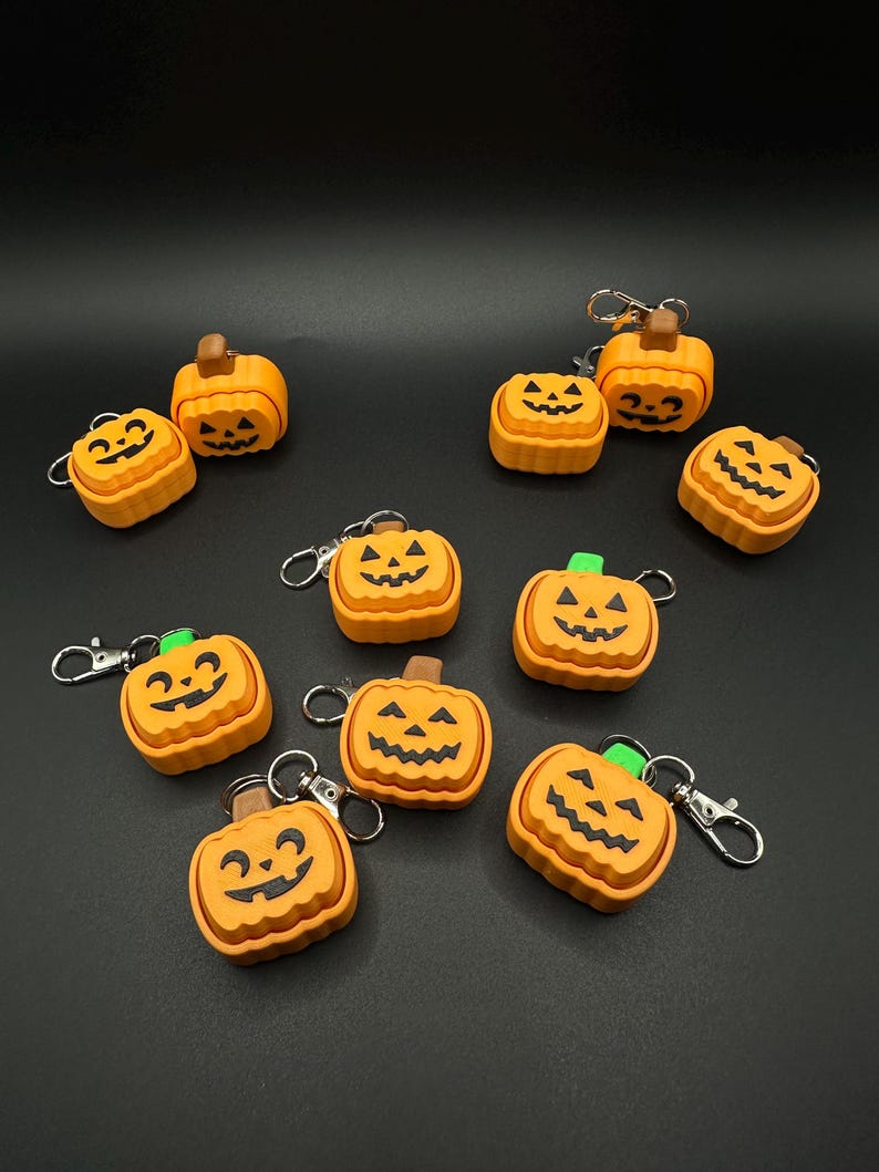 Pumpkin Fidgets! - Clicker Fidget Keychains - 3D Printed Fidgets - Etsy