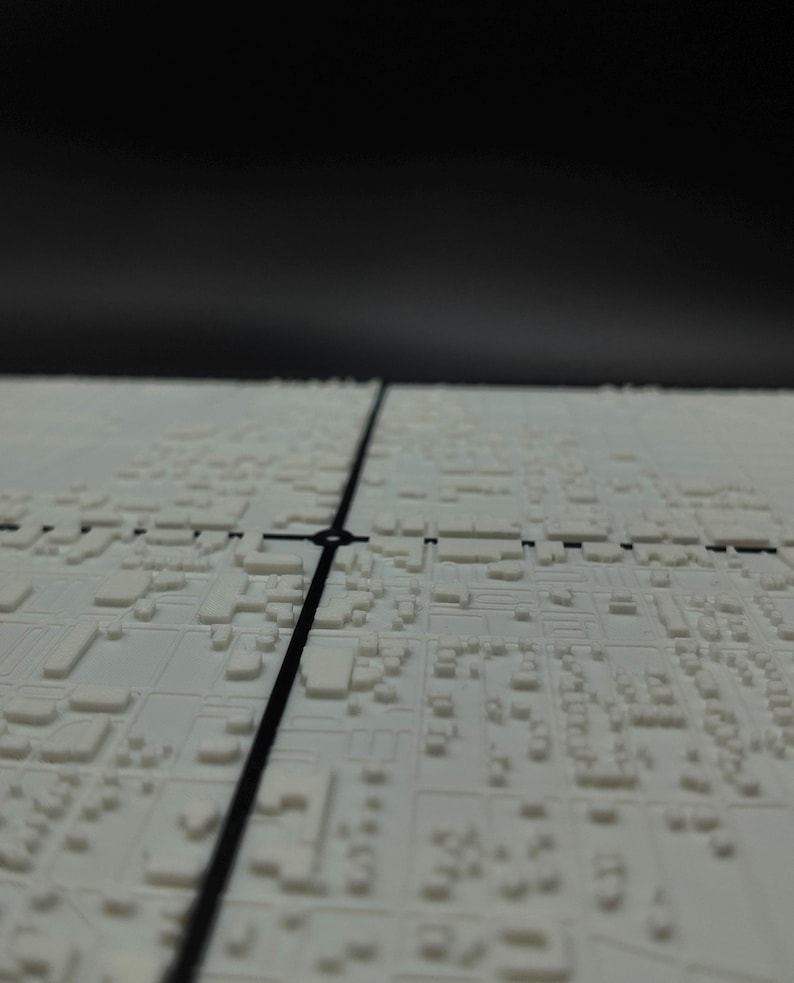 3D Printed Belleville Illinois Map, Cityscape Model - Etsy