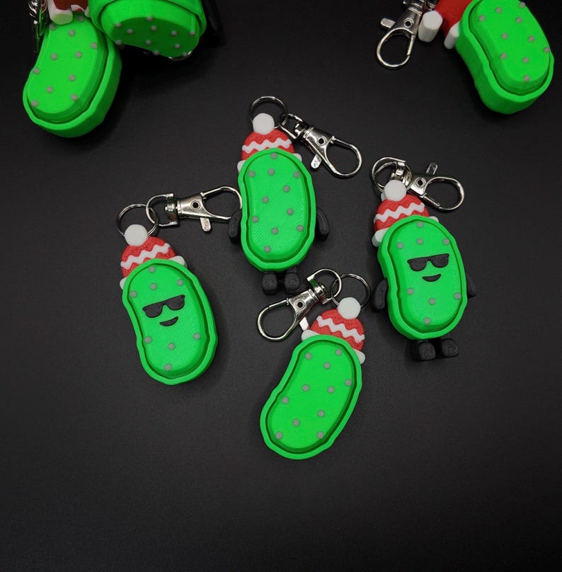 Christmas Pickle Fidgets! - Clicker Fidget Keychains - 3D Printed ...