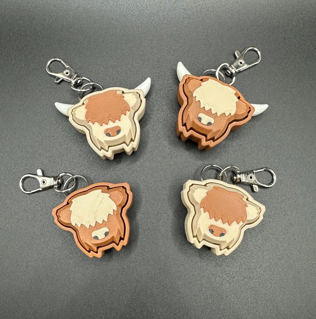 Highland Cow Clicker Fidgets - 3D Printed Fidgets - Etsy