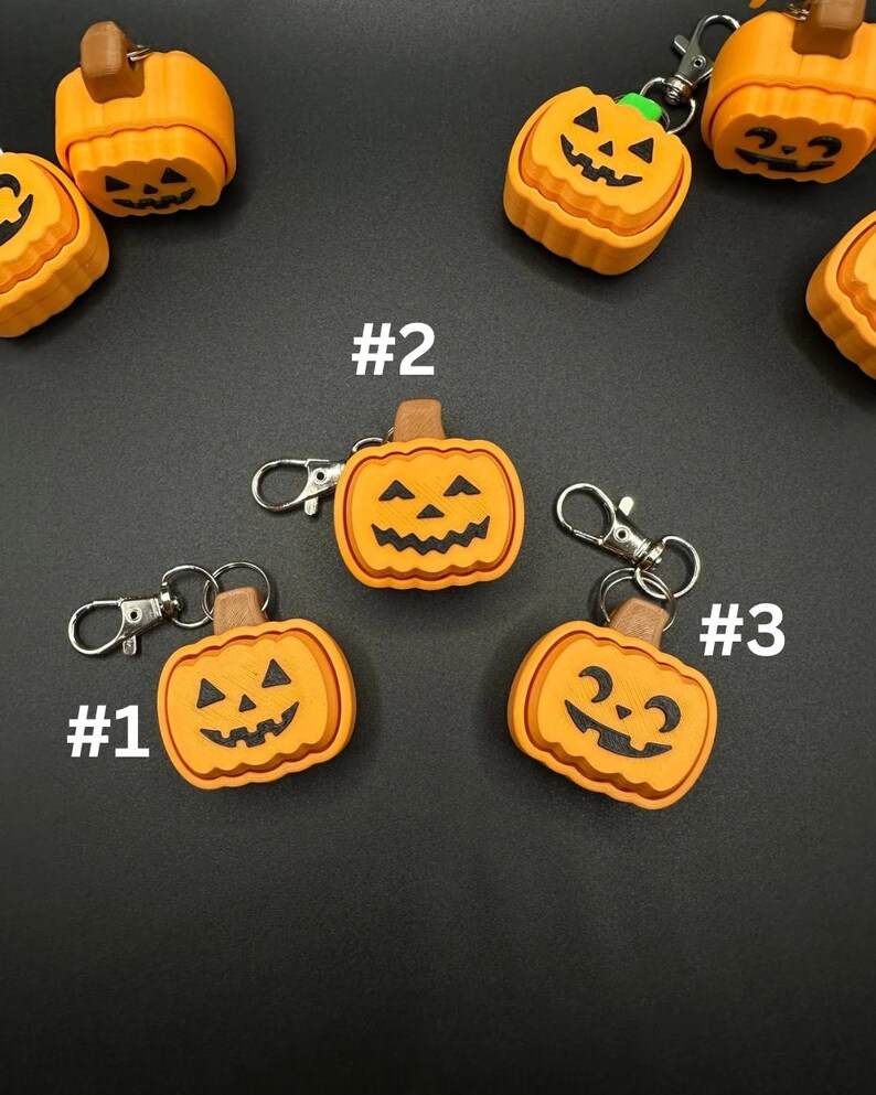 Pumpkin Fidgets! - Clicker Fidget Keychains - 3D Printed Fidgets - Etsy