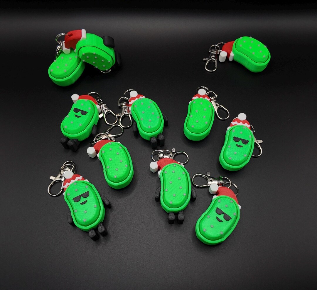 Christmas Pickle Fidgets! - Clicker Fidget Keychains - 3D Printed ...