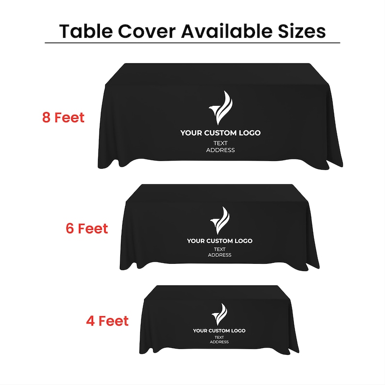 Custom Logo Tablecloth Personalized Table Throw With Your Logo for Trade Show |craft Shows | Pop ...