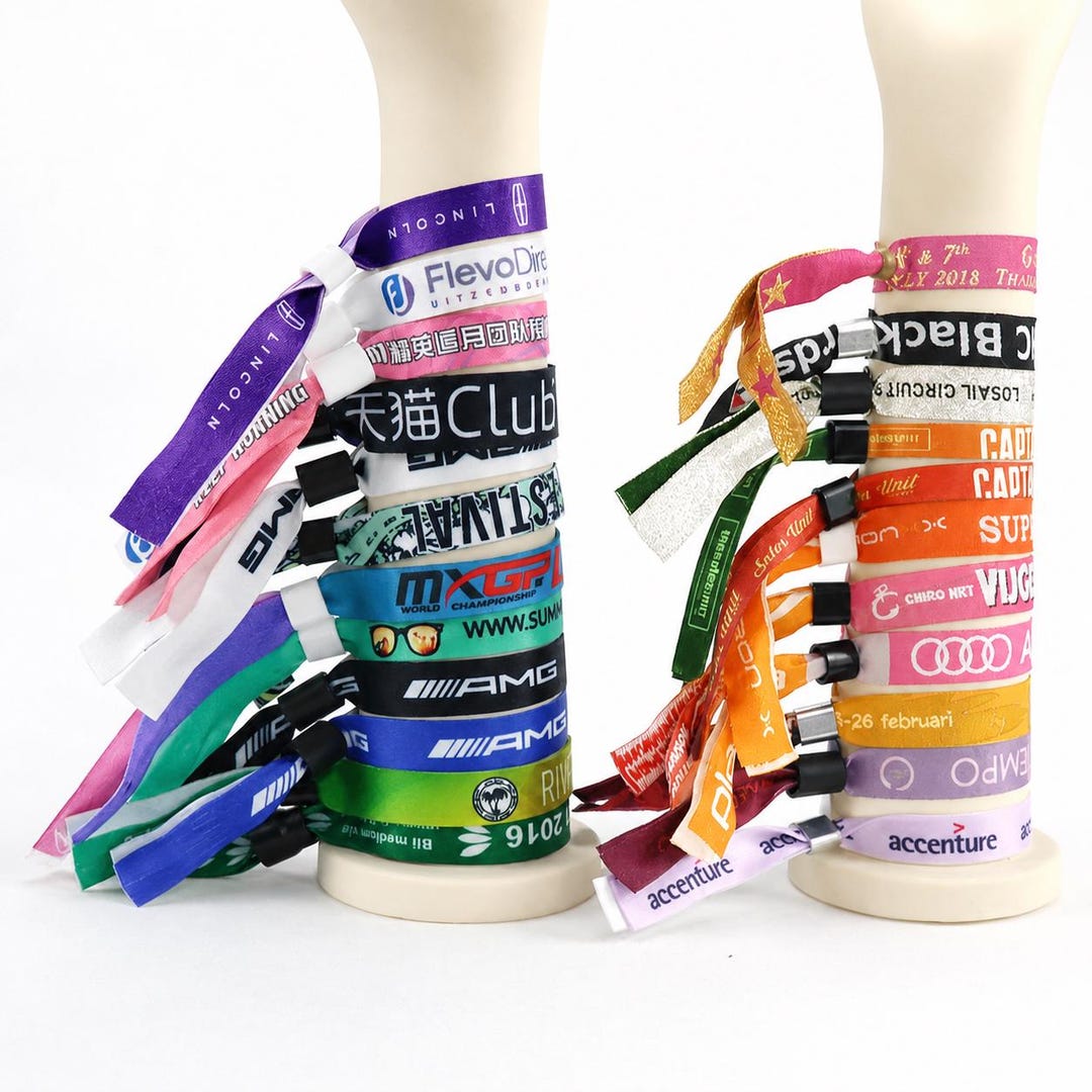 Custom Cloth Wristbands, Personalized Events VIP Festival Wristbands ...