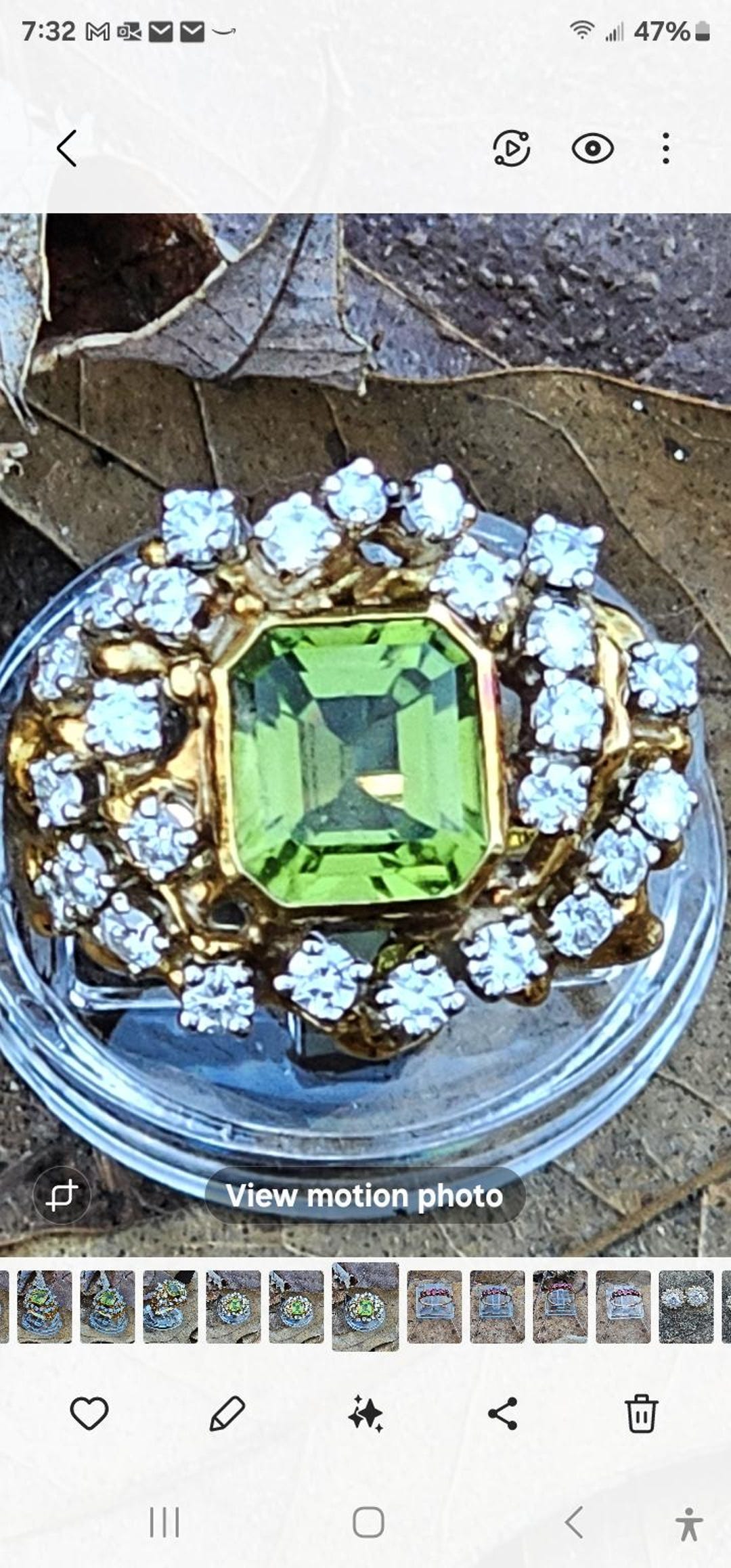 Peter Lindeman Estate Peridot and Diamond Ring 18k. - Etsy