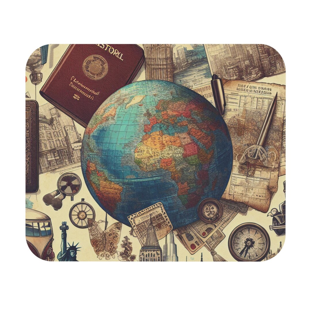 Vintage Map Mouse Pad: Travel-inspired Desk Accessory - Etsy