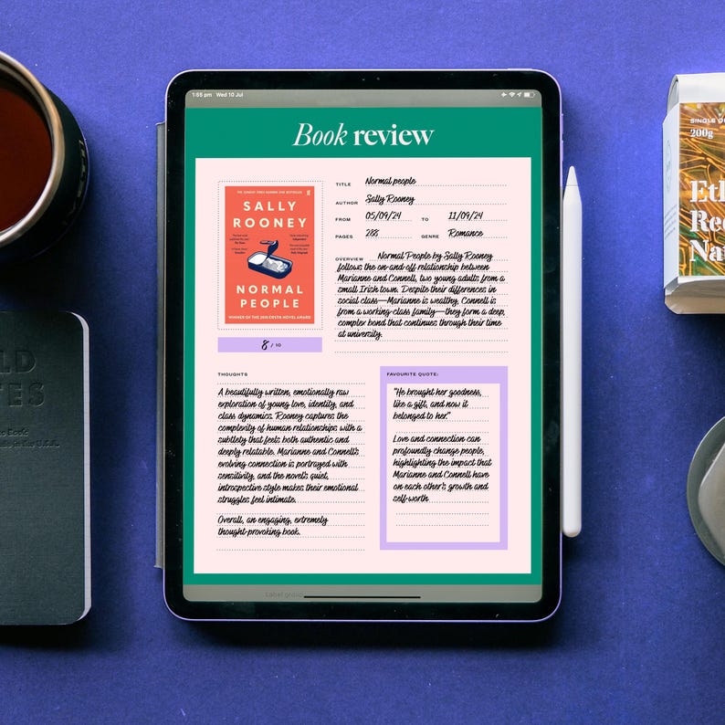 Popplanners: Reading Journal Track, Review, and Organise Your Books ...