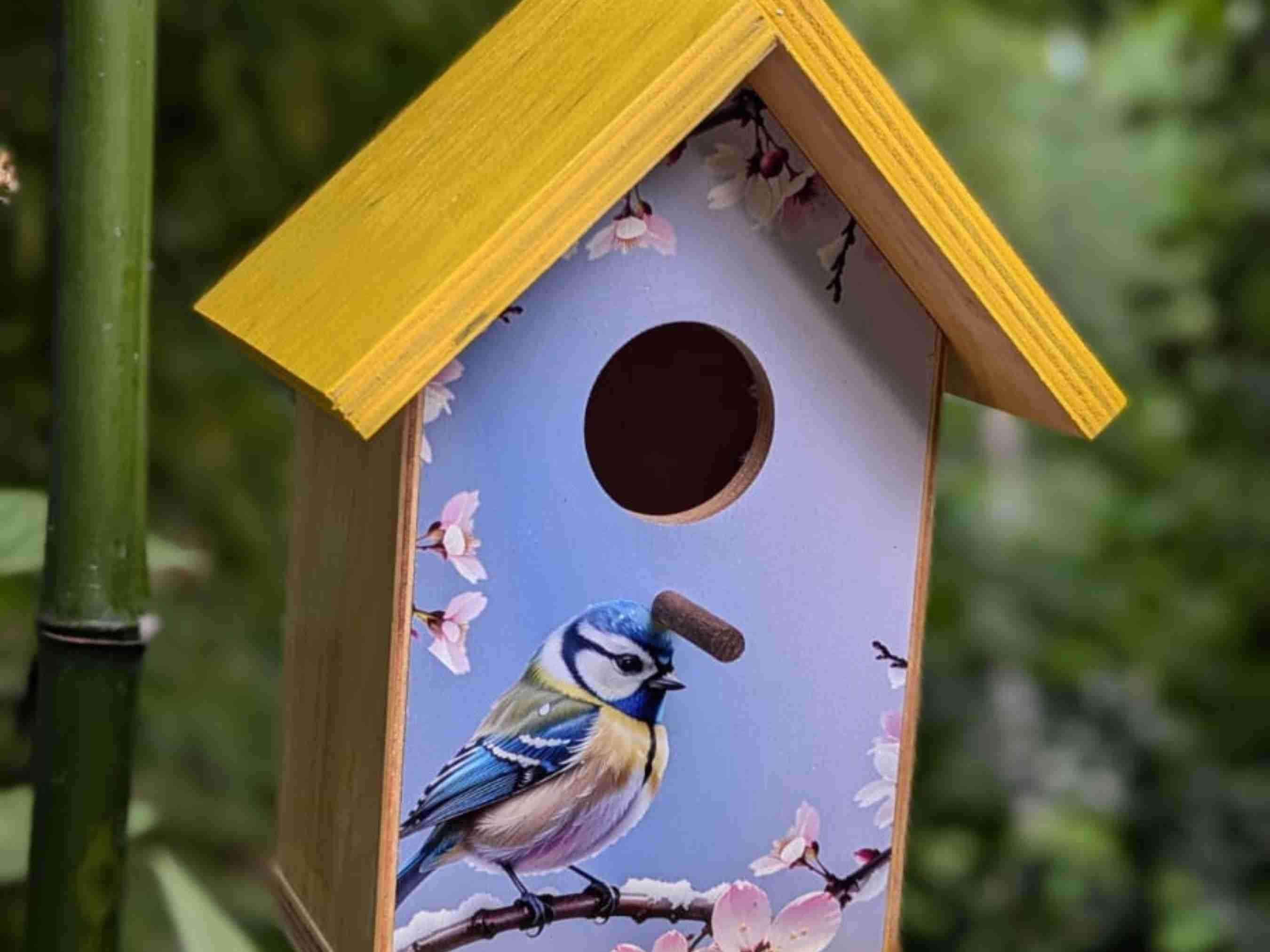 Handmade Wooden Birdhouse - Rustic Vintage Unique Outdoor Bird House ...