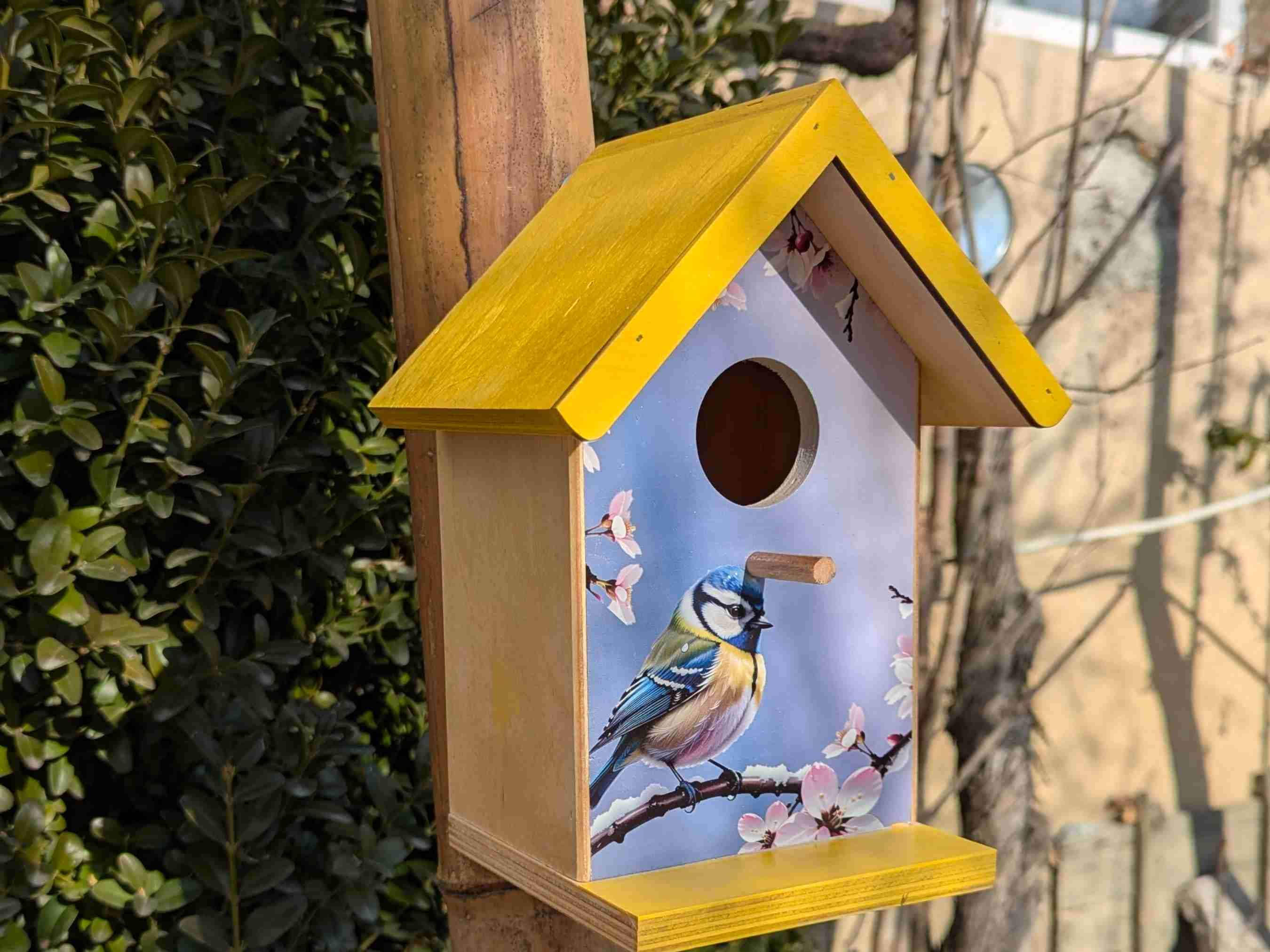 Handmade Wooden Birdhouse - Rustic Vintage Unique Outdoor Bird House ...