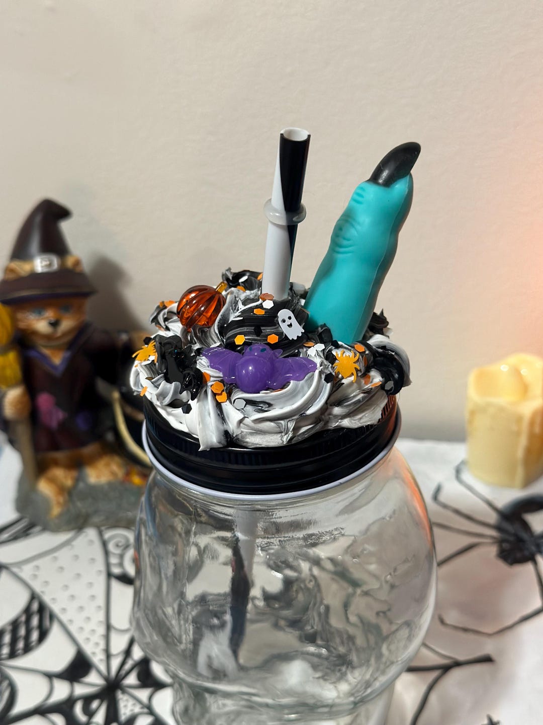 Skull HALLOWEEN Whipped Drink JAR - Etsy