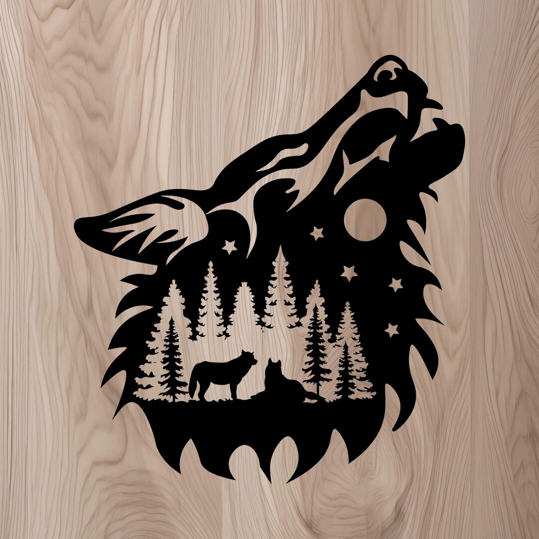 Wolf Head - Vinyl Sticker Decal for Car, Laptop, Water Bottle - Etsy