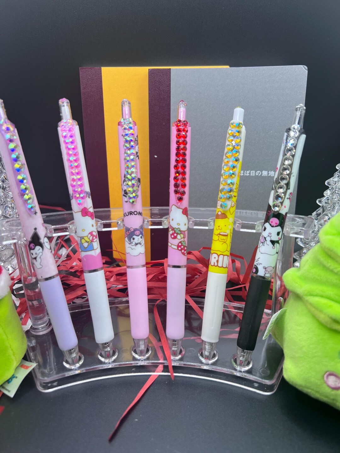 Bling 6 Pens Hello Kitty Gel Pens- Glass Rhinestones-bedazzled - Etsy