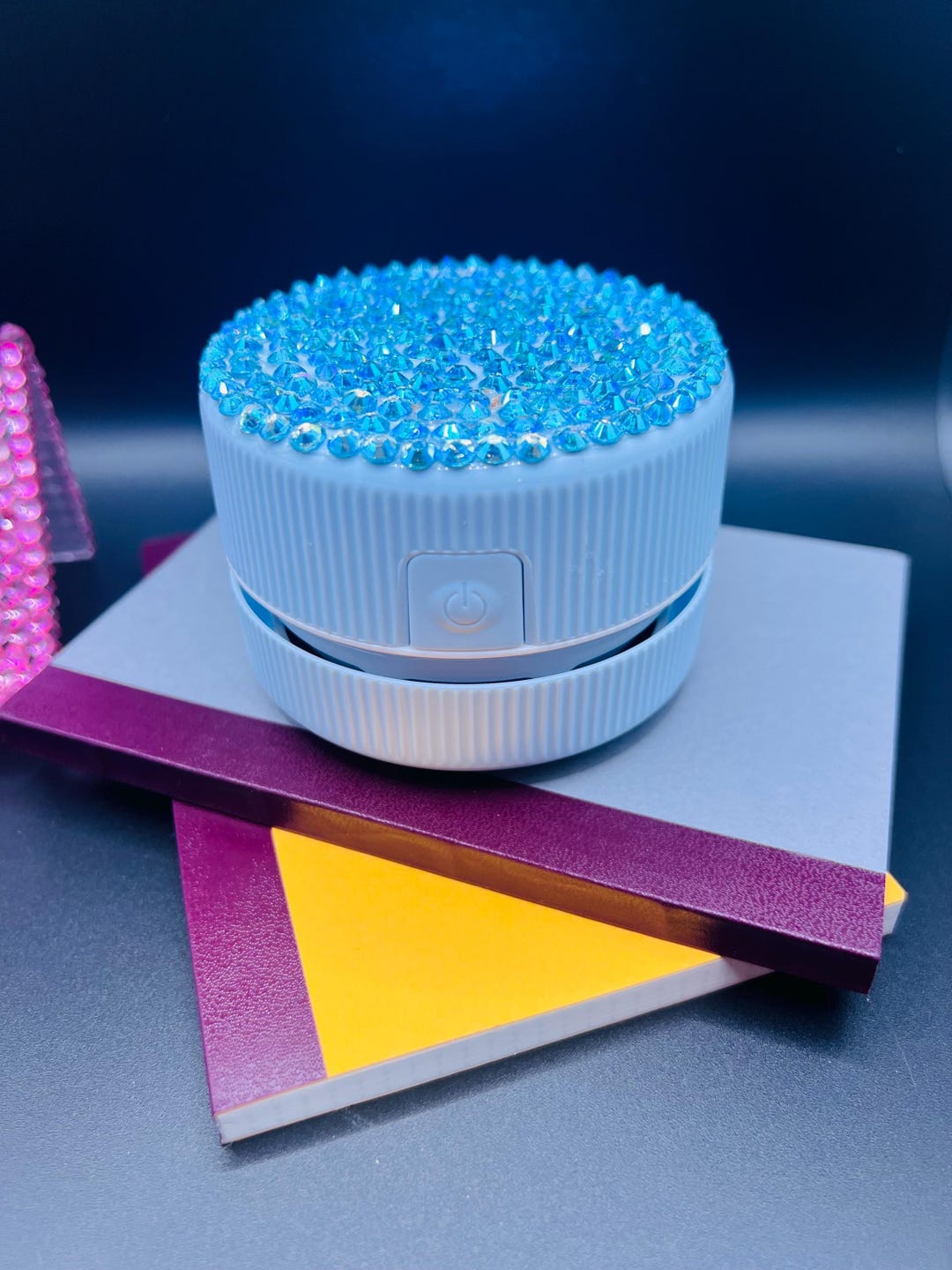 Bling Desk Vacuum-multi Blue Glass Rhinestones-bedazzled - Etsy