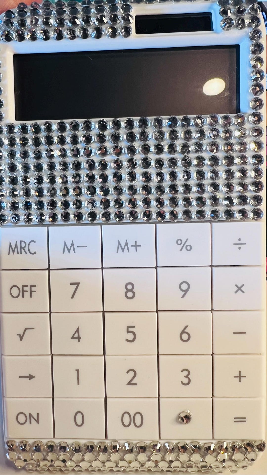 Bling Large Calculator 3 Colors With Glass Rhinestones-bedazzled - Etsy