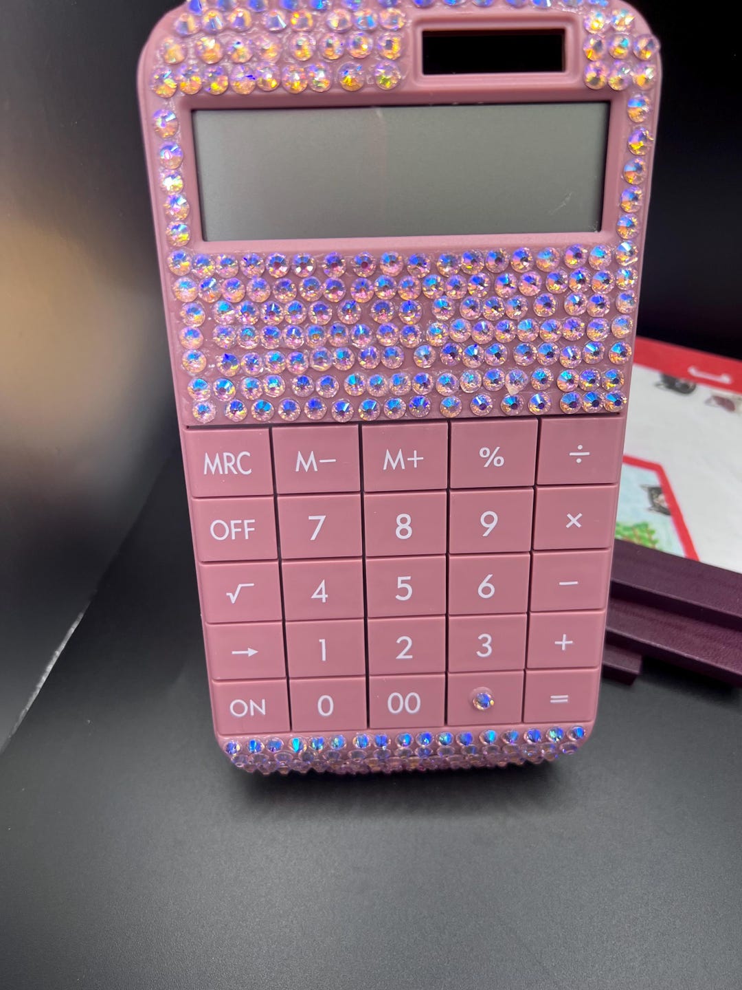 Bling Large Pink Calculator With Glass Rhinestones-bedazzled - Etsy