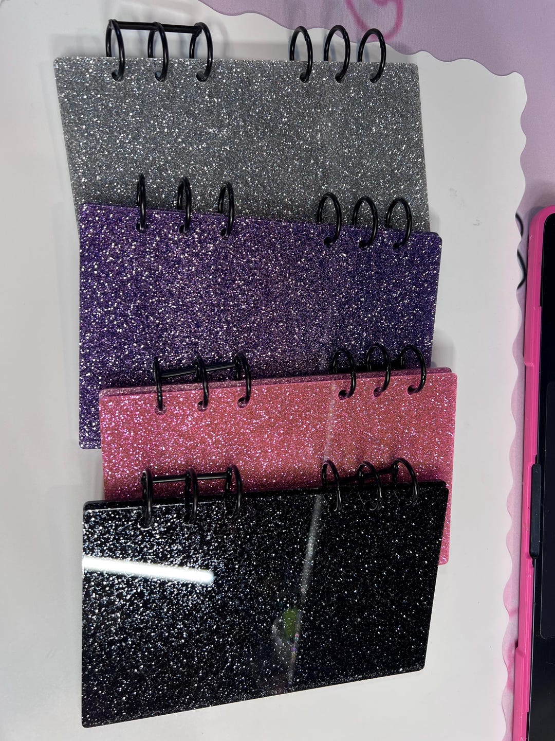 A6 Acrylic Binders 4 Colors With Black Rings/savings Binders - Etsy