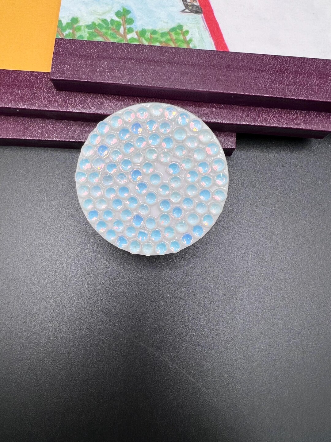 Bling Finger Moistener/ Sky Blue Glass Rhinestones/bedazzled - Etsy