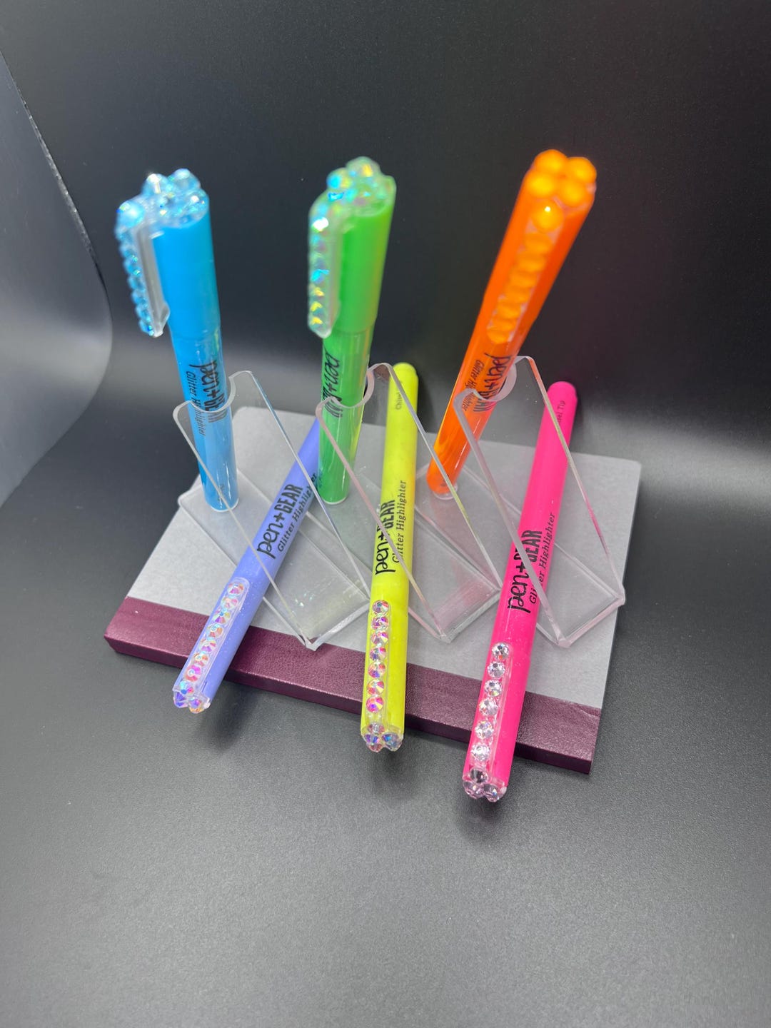 Bling Highlighters| Bedazzled Pens| Neon Highlighters - Etsy