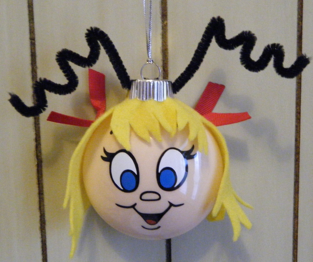 Lightweight CINDY LOU WHO Plastic Ornament With Cut Vinyl Face Image ...