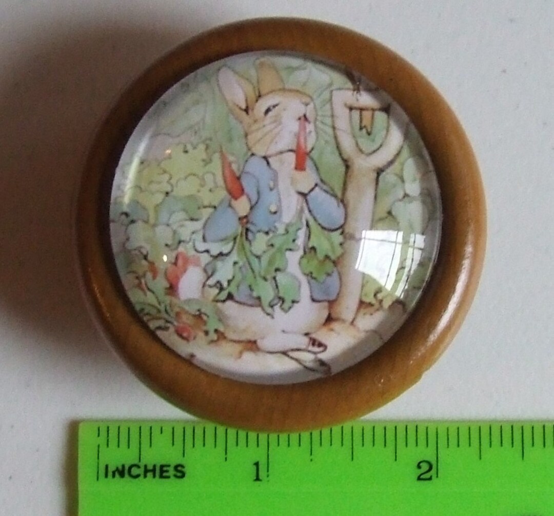 EXTRA Large Wood Knob OR Base OR Glass-topped Photo Insert - Removable ...