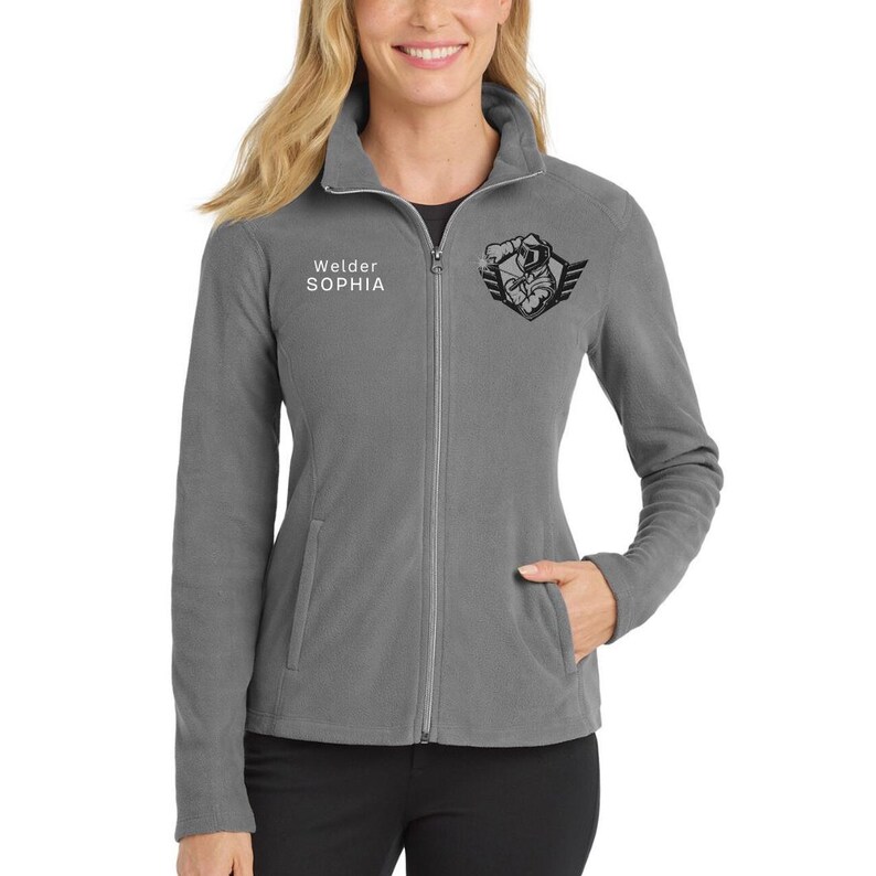 Custom Embroidered Welder Fleece Jacket, Personalized Workwear - Etsy