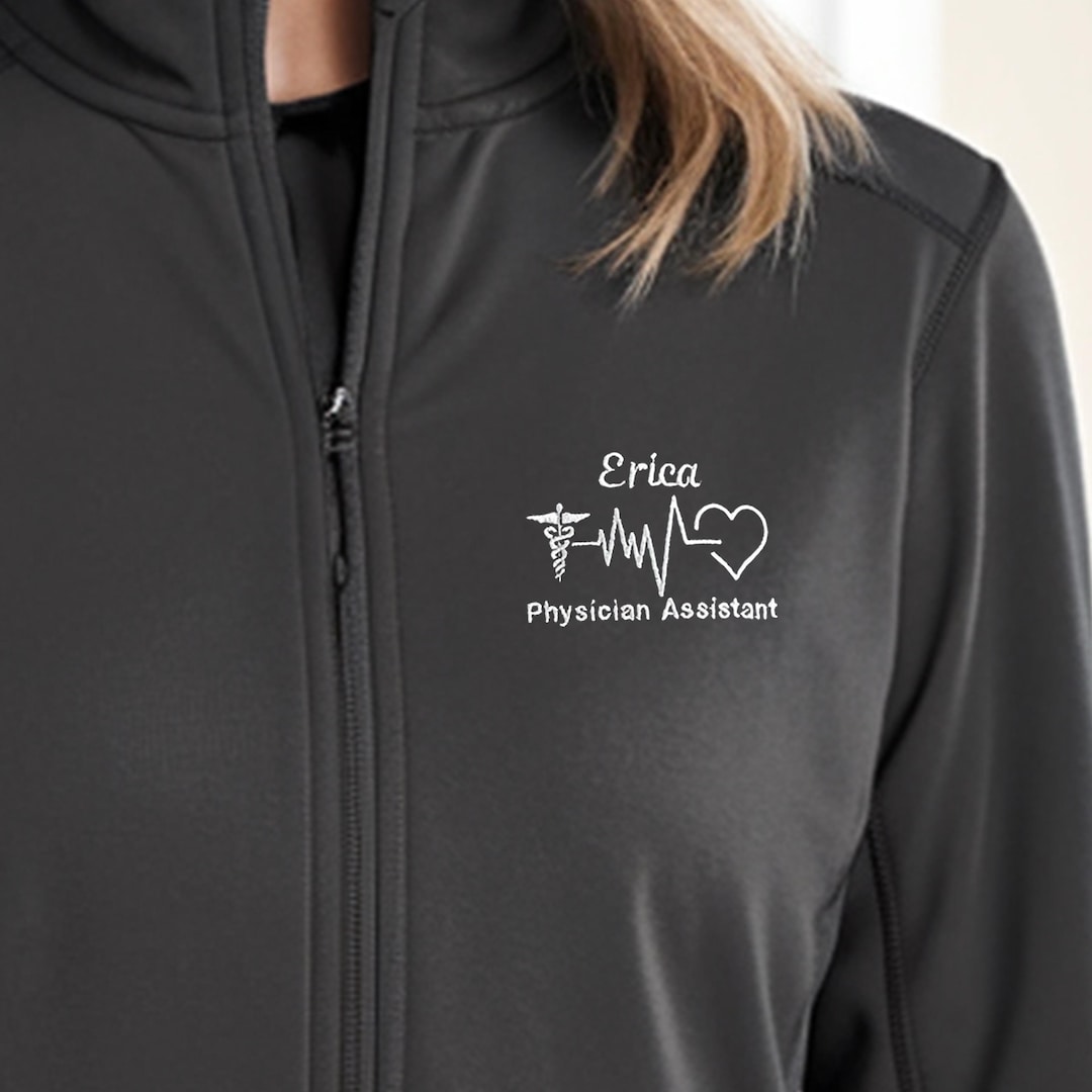 Custom Embroidered Nurse Fleece Jacket, Medical Scrub Jacket ...