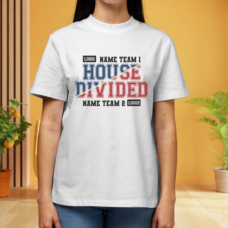 Personalized House Divided Teams Shirt Make Your Own Sport Shirt ...