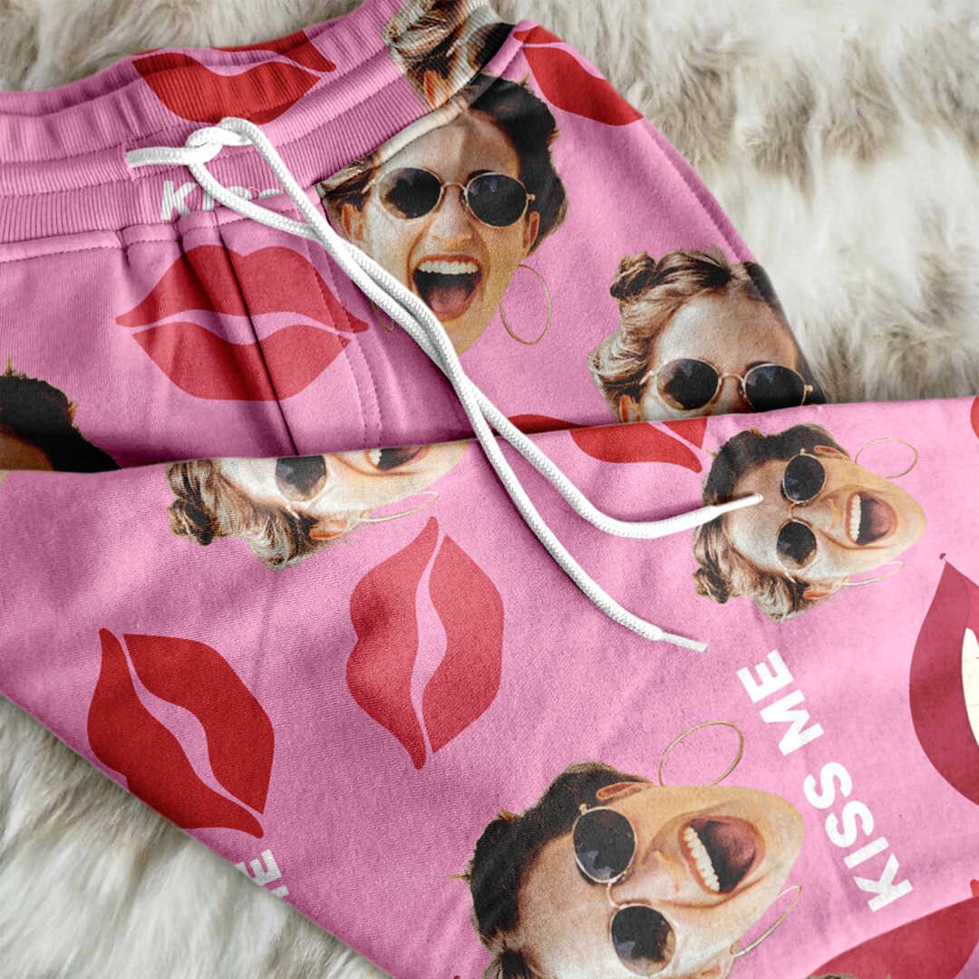 Personalized Face Pajama Pants for Girls, Custom Photo Pajama Bottoms ...