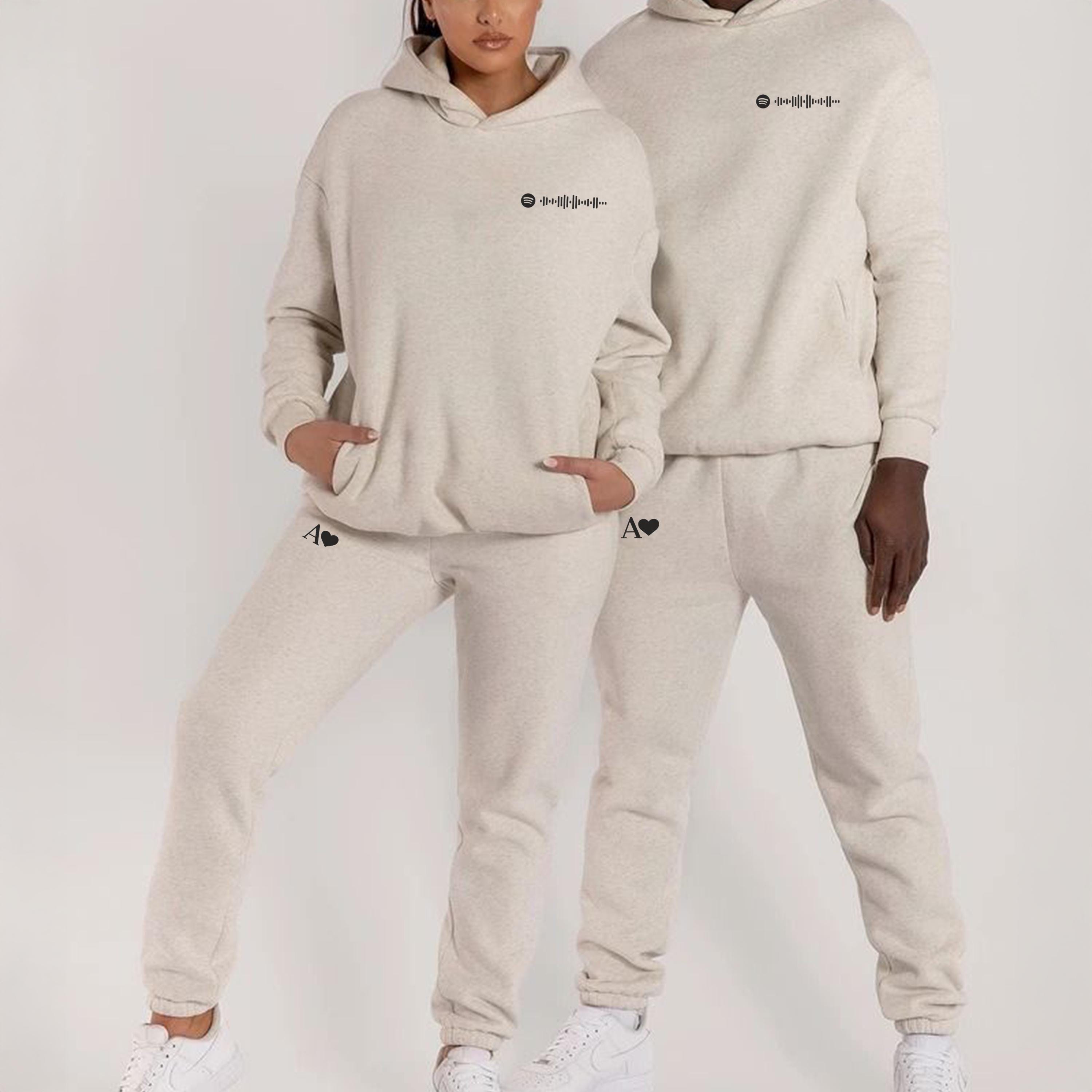 Custom Embroidered Spotify Couple Sweatsuit, Name Embroidery Matching ...