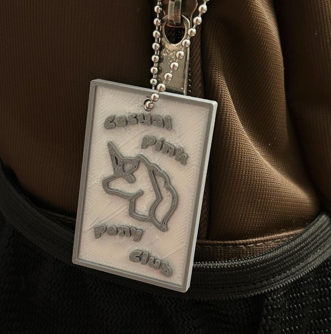 Chappell Roan Inspired Casual Grey Pink Pony Club 3D Printed Keychain ...