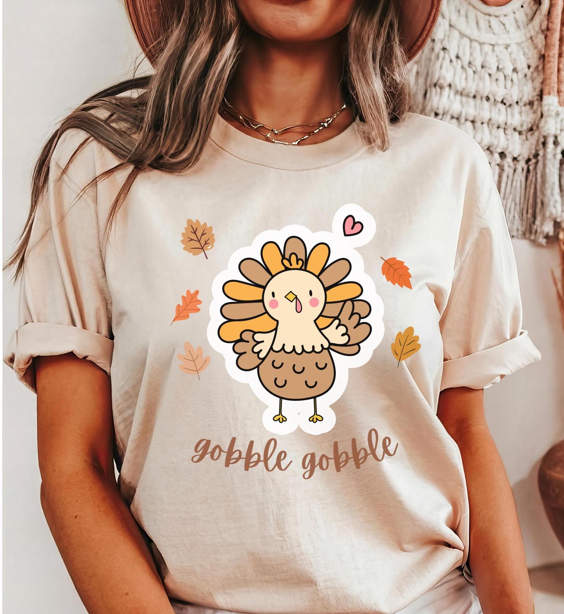 Cute Turkey PNG, Digital Download, Gobble PNG, Thanksgiving Turkey PNG ...