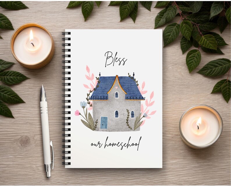 Homeschool Notebook, Bless Our Homeschool Notebook, Gift for Homeschool ...