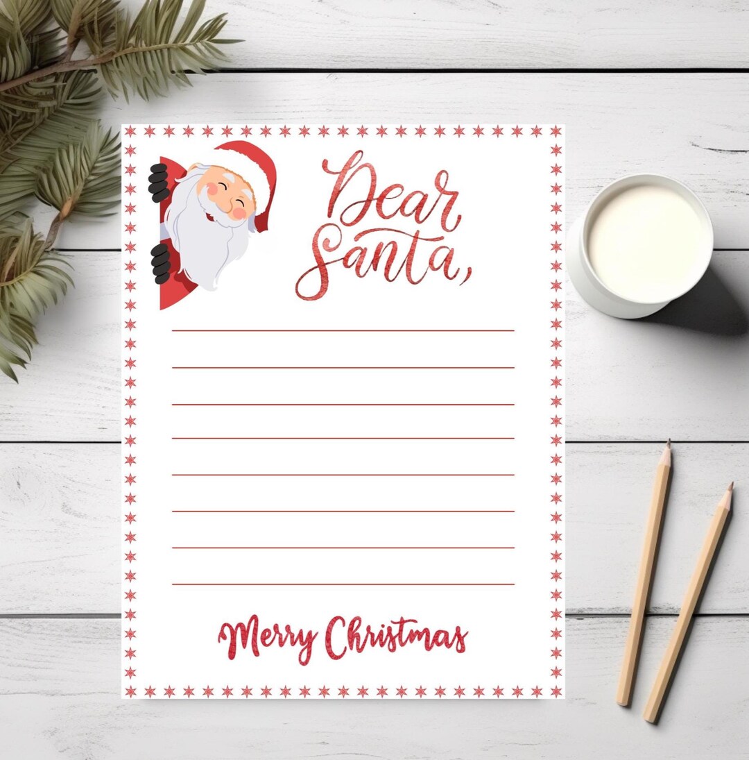 Santa Letter Printable, Instant Download, Christmas Printable, Santa ...