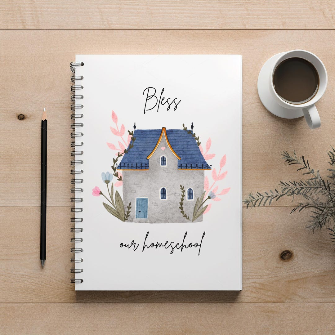 Homeschool Notebook, Bless Our Homeschool Notebook, Gift for Homeschool ...
