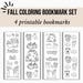 Fall Coloring Bookmark, Printable Coloring Bookmark, Digital Download ...