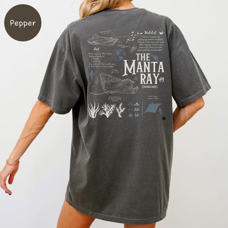 Comfort Colors Manta Ray T-shirt, Manta Ray Shirt, Vintage Manta Ray ...