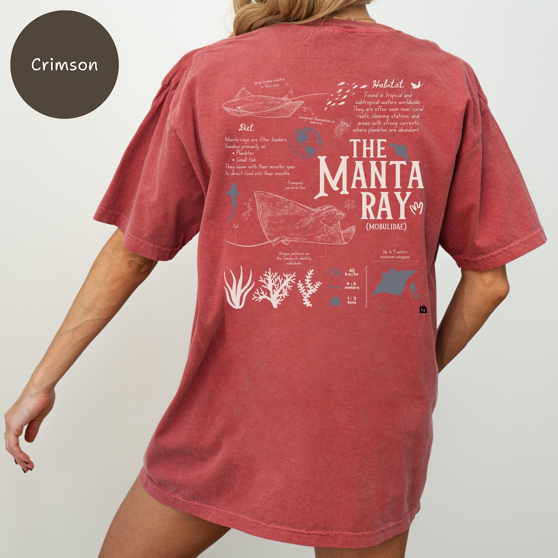 Comfort Colors Manta Ray T-shirt, Manta Ray Shirt, Vintage Manta Ray ...