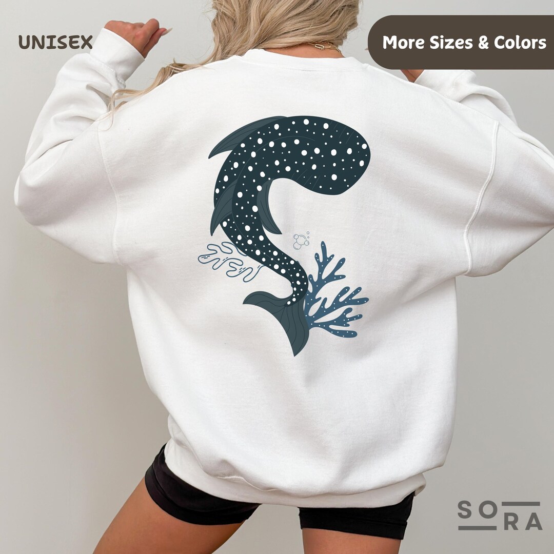 Whale Shark Sweatshirt, Shark Sweatshirts, Gift Shark Lovers, Whale ...