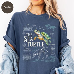 Comfort Colors Sea Turtle Shirt, Sea Turtle Biology Facts Tshirt, Save ...