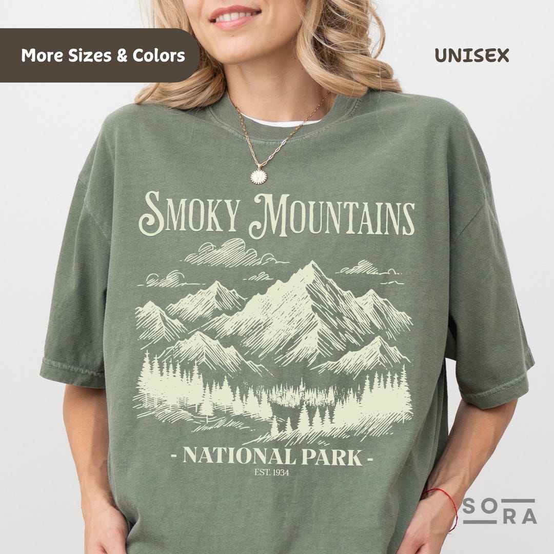 Great Smoky Mountains Shirt, National Park Shirt, Mountain Climbing T ...