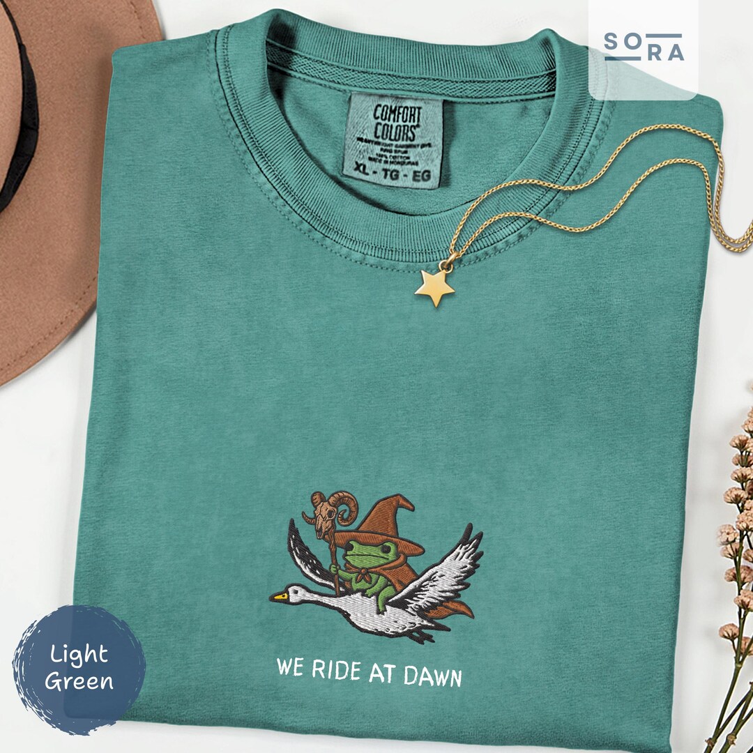 We Ride at Dawn Frog Goose Shirt, Funny Wizardcore Sweatshirt ...