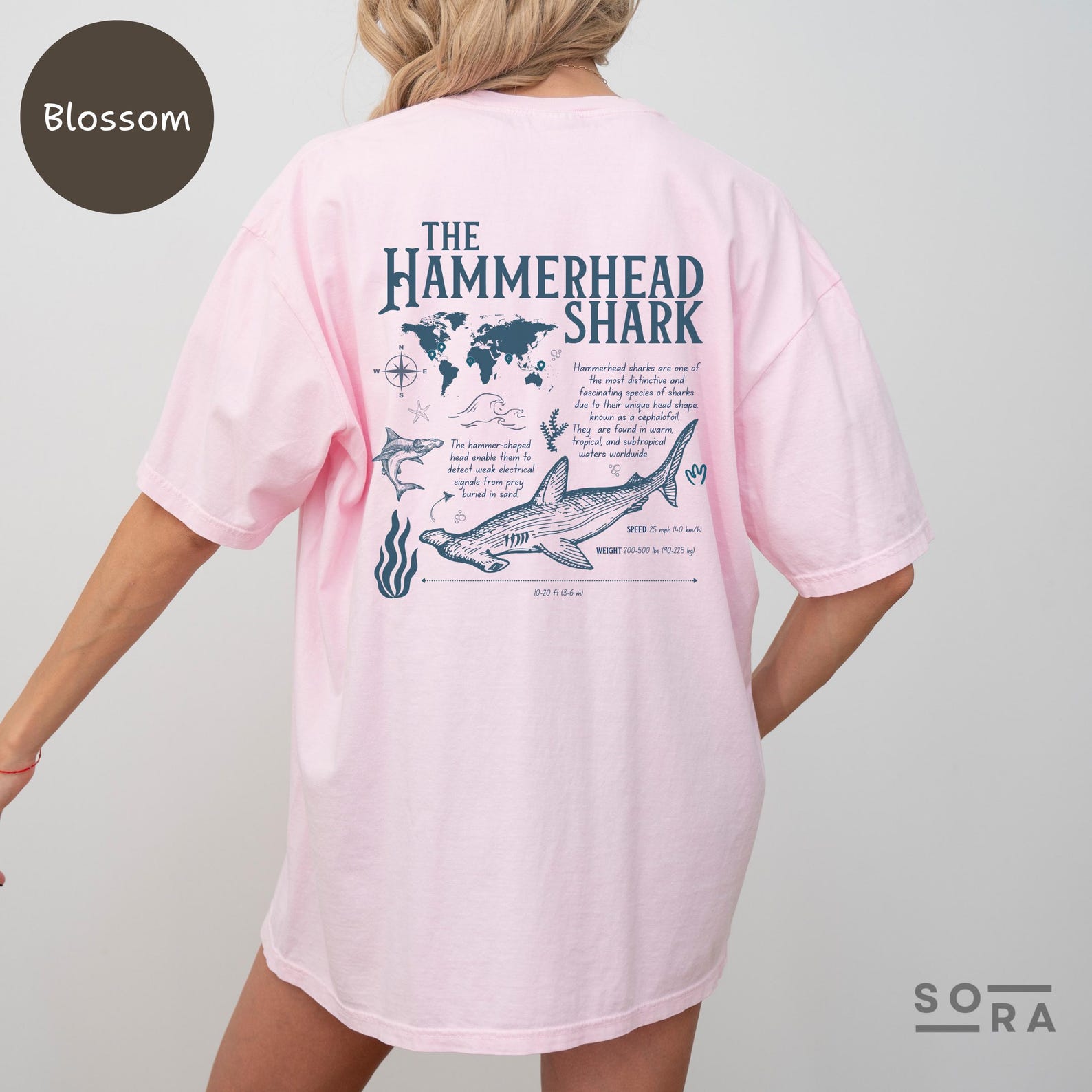 Comfort Colors Vintage Hammerhead Biology Facts Shirt, Shark Hammerhead ...